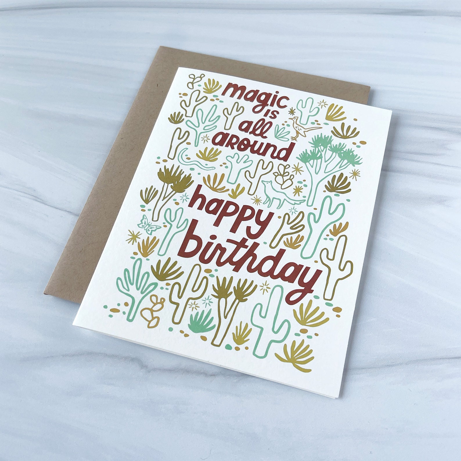 Magic Desert Birthday Card - Etsy