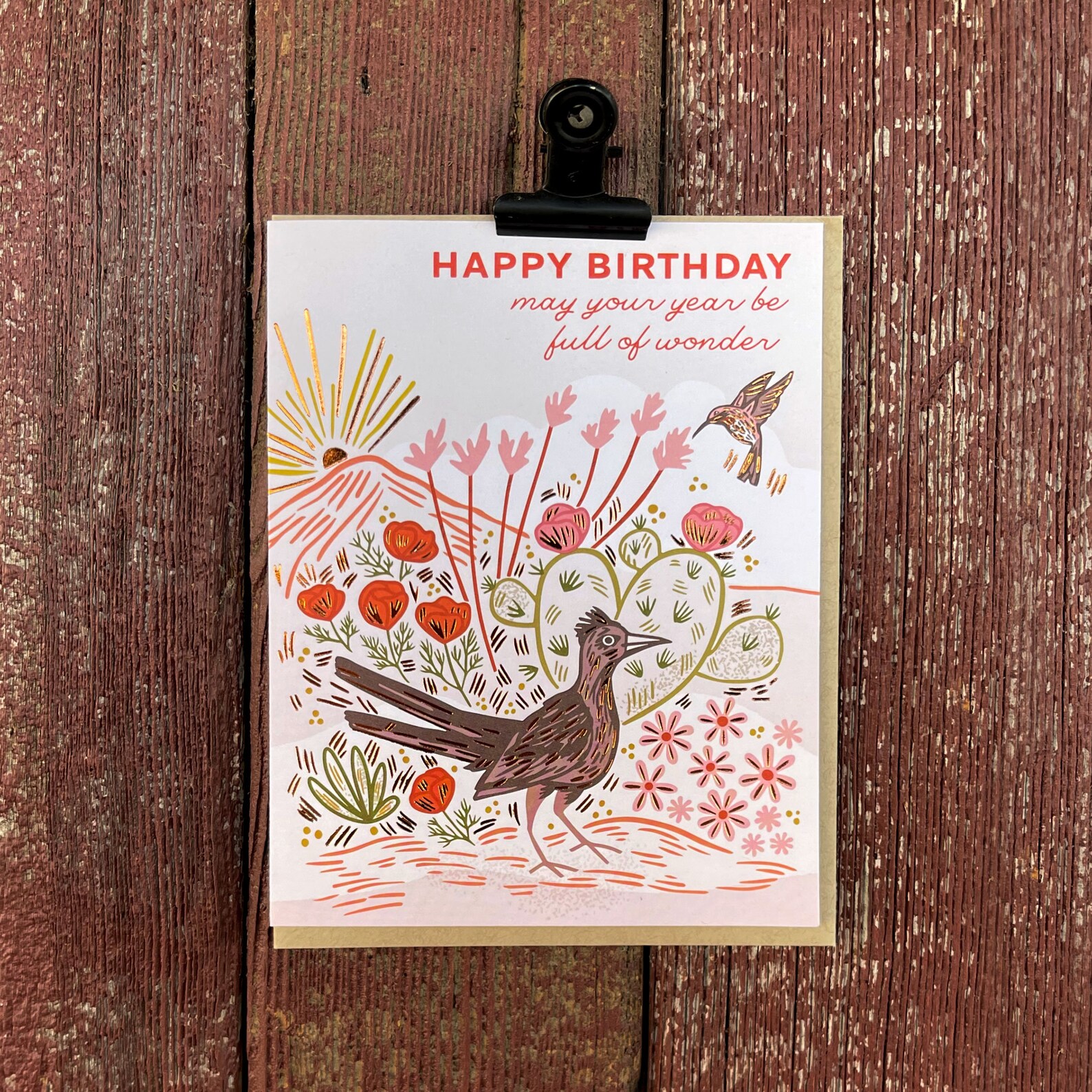 Roadrunner Happy Birthday Card Foil Printed Card Desert - Etsy