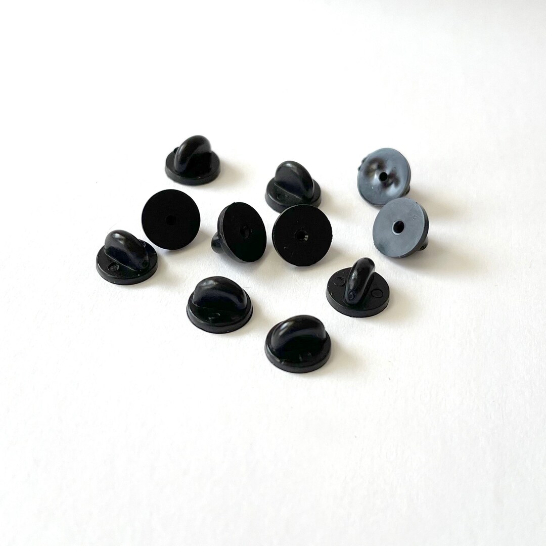 Black Rubber Clutches Clasps Backings for Enamel Lapel Pin - Etsy
