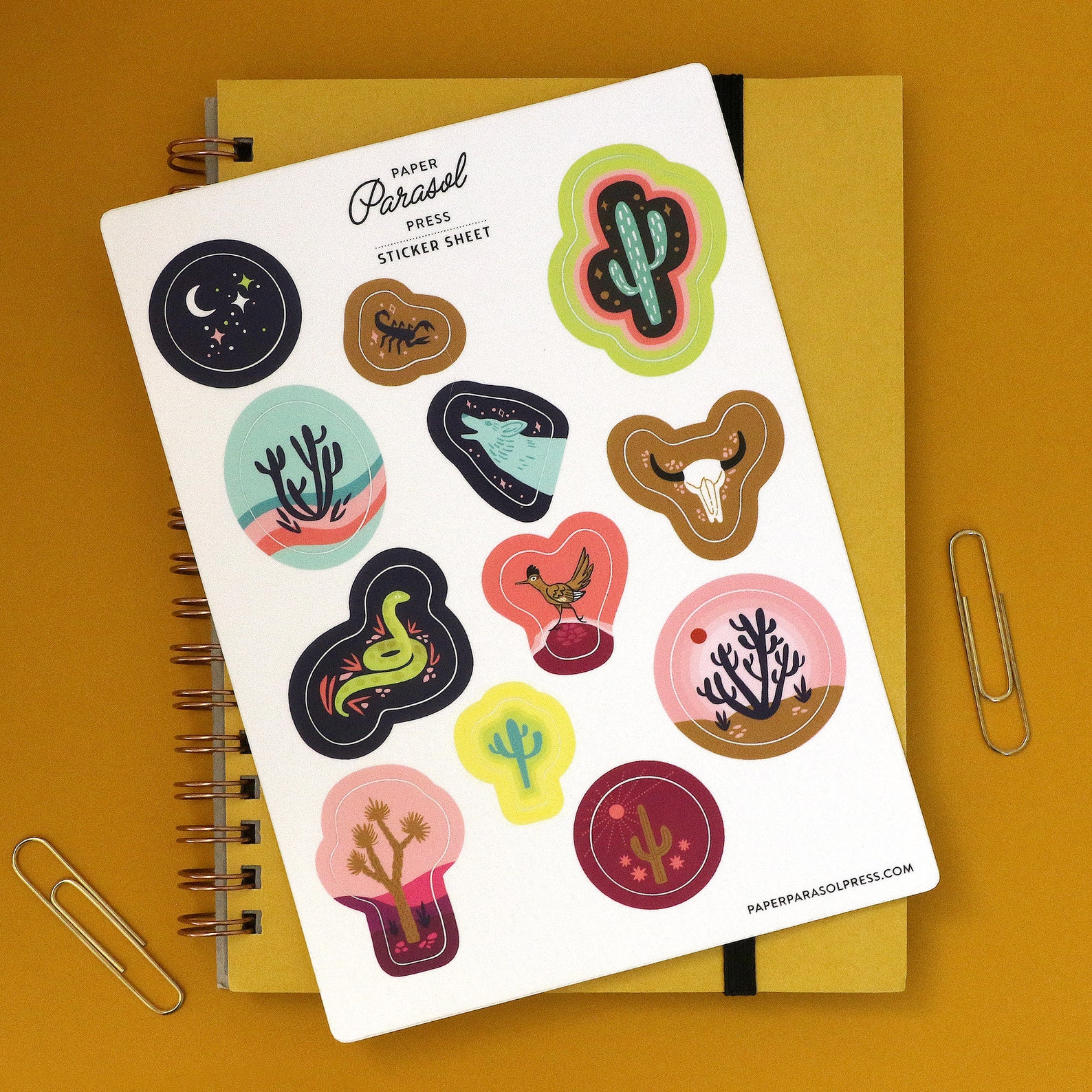 Desert Sticker Sheet, Decals for Water Bottle, Kiss-cut Stickers for ...