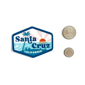 Santa Cruz Sticker, Decal for Water Bottle, California Souvenir, Laptop ...