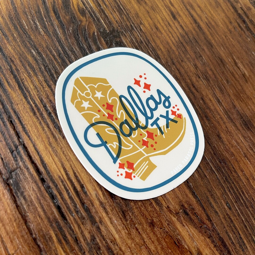 Dallas Cowboy Boot Sticker, Texas Pride Decal - Etsy