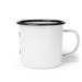 Enamel Mug, Custom Initial Green Font Personalized Coffee Cup, Rustic ...