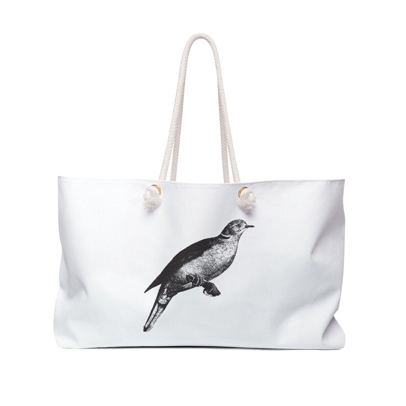 Bird Print Weekend Tote Bag, Animal Lovers Gift, Large Useful Beach Kit ...