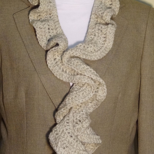 Ruffle Crochet Scarf - Etsy