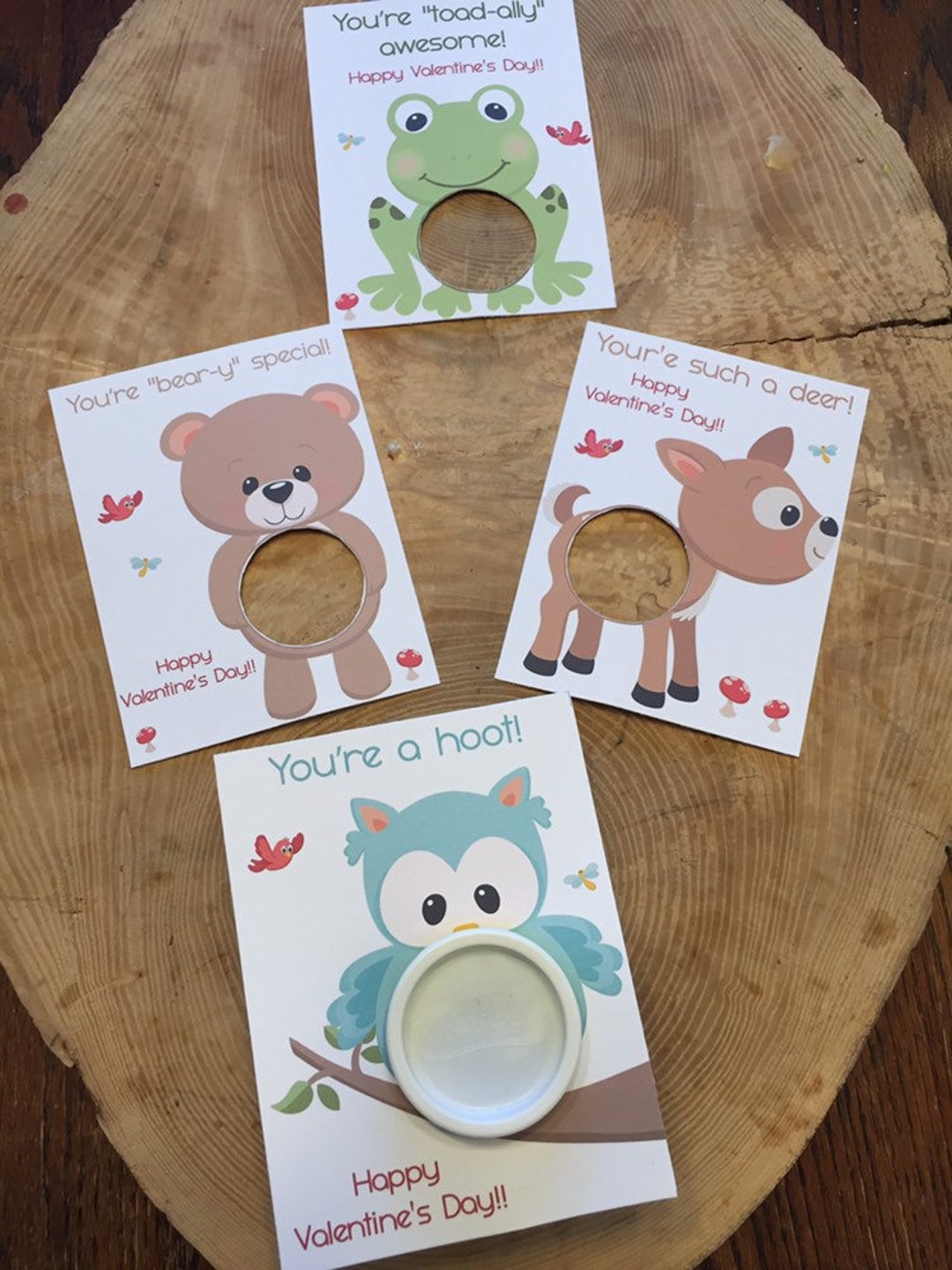Valentine's Woodland Animals Play Doh Gift Card Printable, Teacher ...