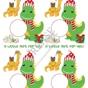 Christmas Dinosaurs Play Doh Gift Card Printable, a Little Gift for You ...