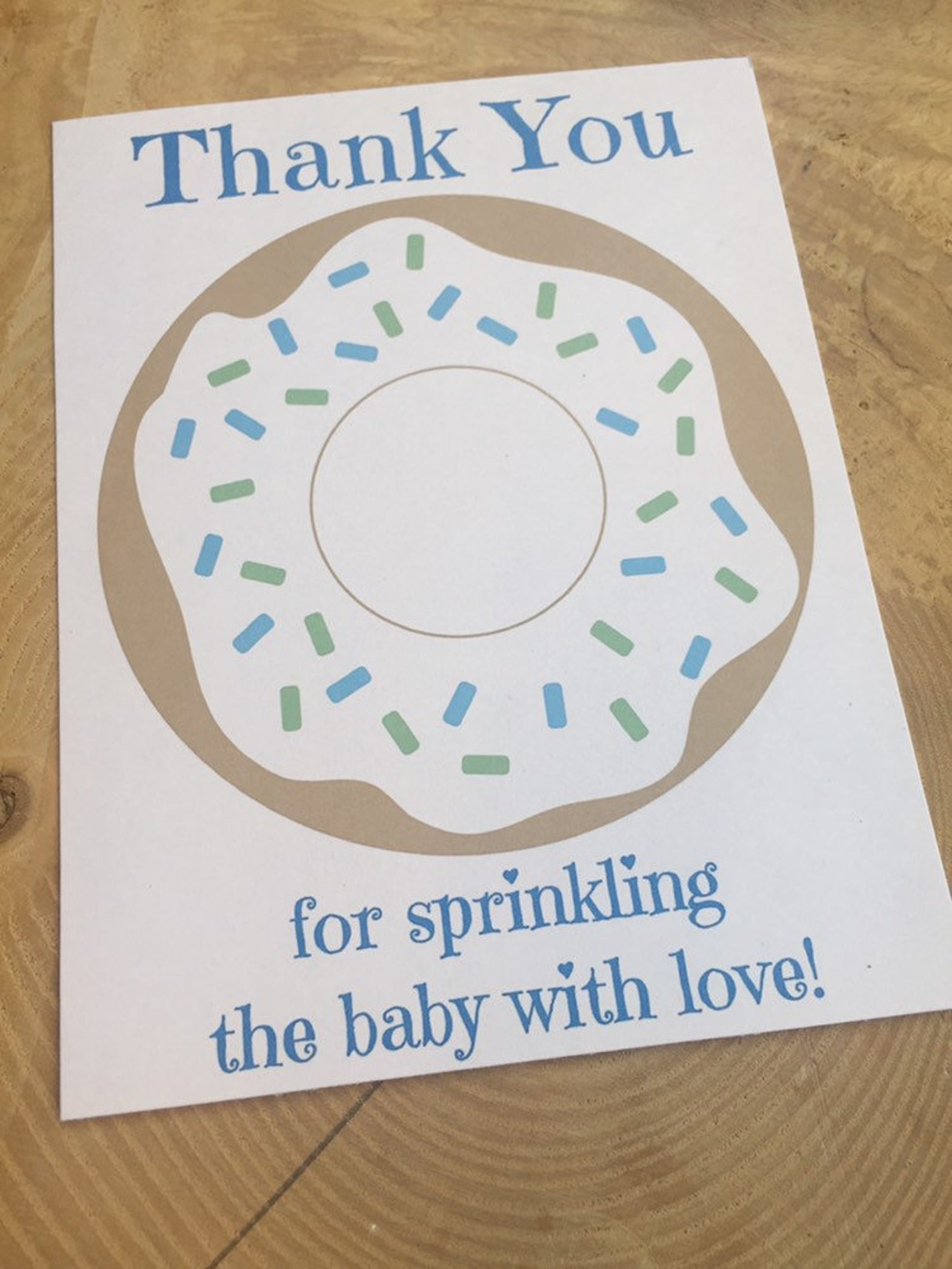 Thank You for Sprinkling the Baby With Love Donut Printable - Etsy