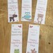 Cute Animals Valentine's Day Bookmarks Printable Digital - Etsy