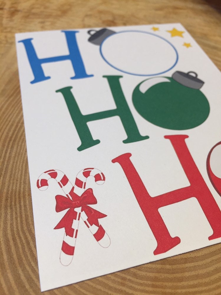 Ho Ho Ho Play Doh Gift Card Printable Red Green Blue | Etsy