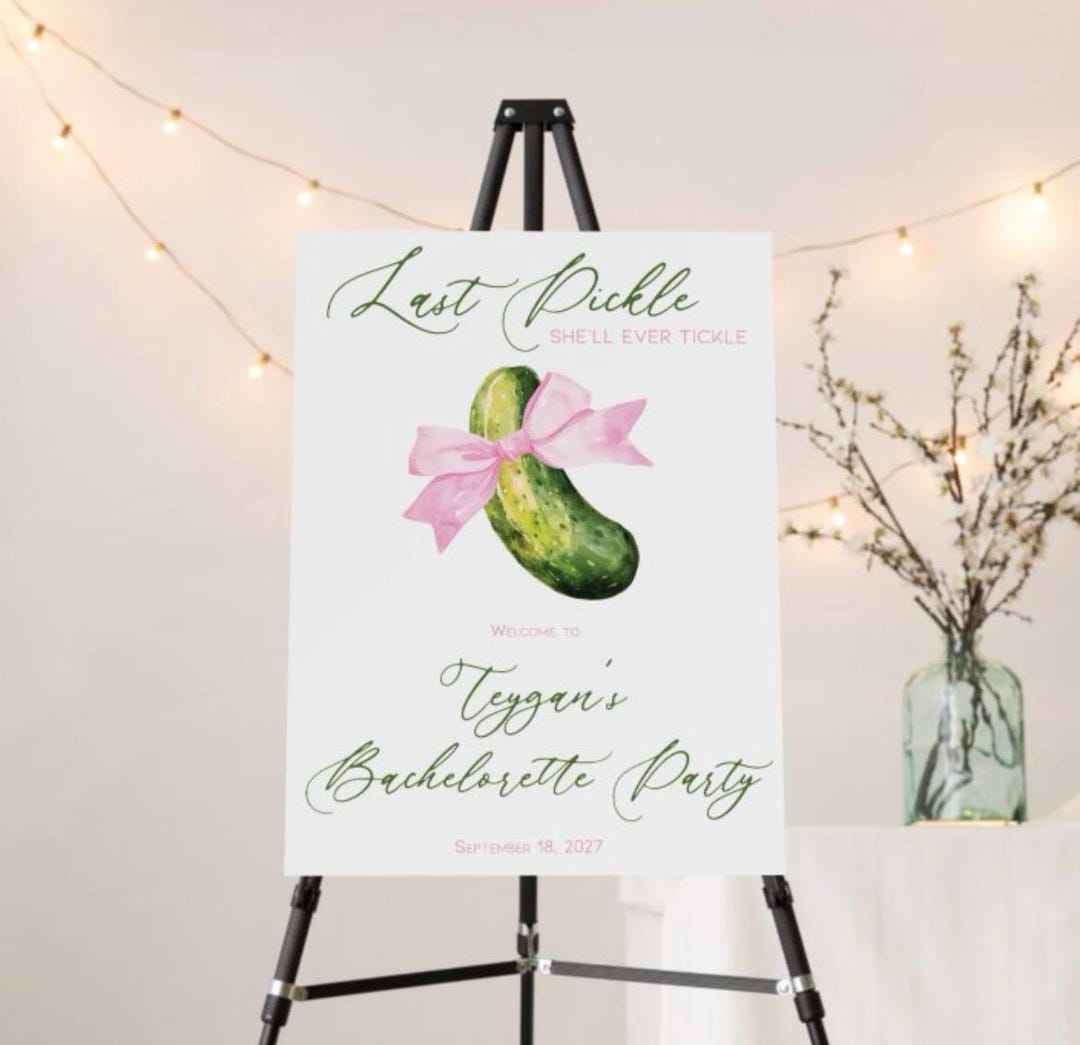 Last Pickle She'll Ever Tickle Bridal Shower, Bachelorette Party ...