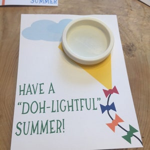 Summer, End of the Year Gift, Play Doh Gift Card Printable, Teacher ...