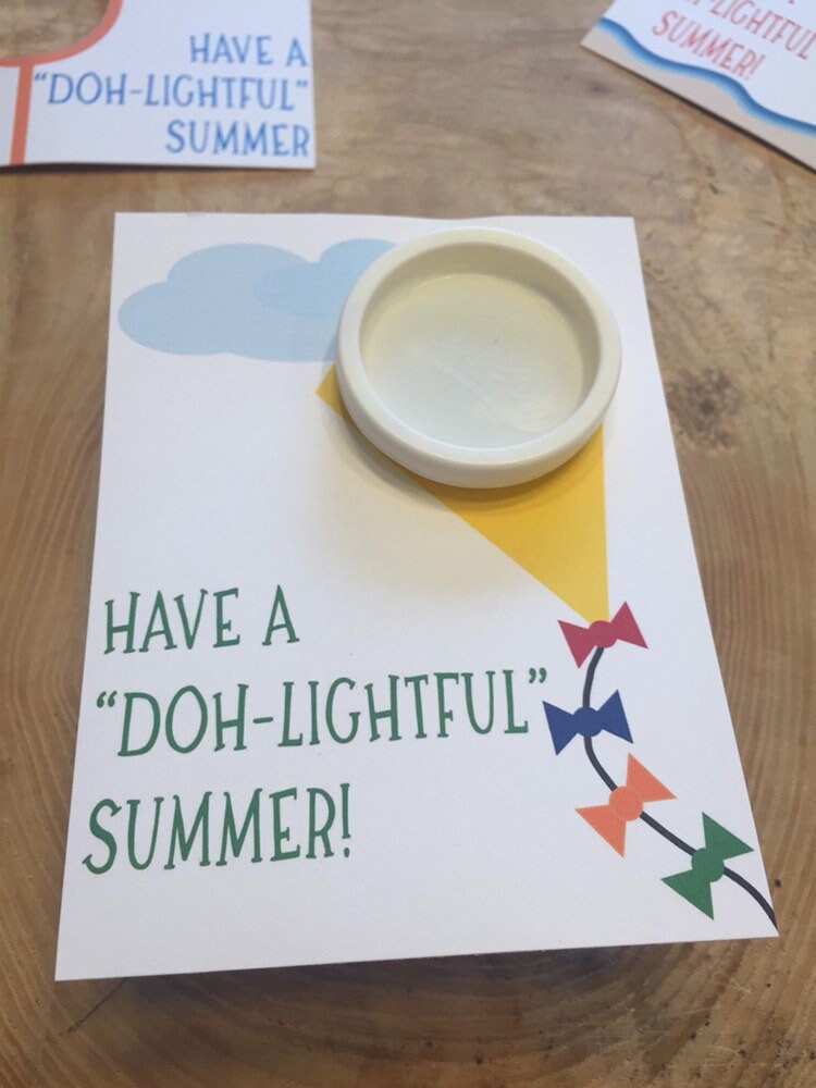 Summer End of the Year Gift Play Doh Gift Card Printable - Etsy