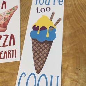 Food Valentine's Day Bookmarks, Printable, Digital File, Instant ...