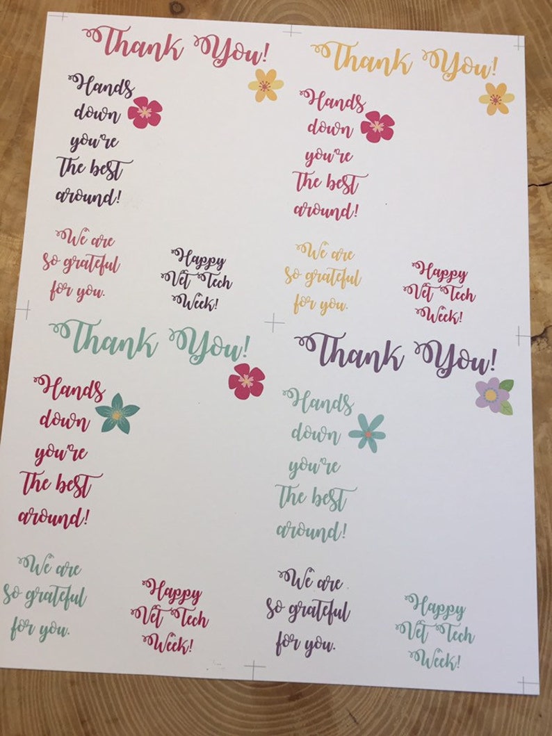 Vet Tech Week Appreciation Thank You Cards for Hand - Etsy