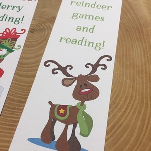 Christmas Bookmarks, Elf, Santa, Reindeer, Gingerbread Man, Snowman ...