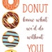 We Donut Know What We'd Do Without You! Thank You Gift Tag Printable ...