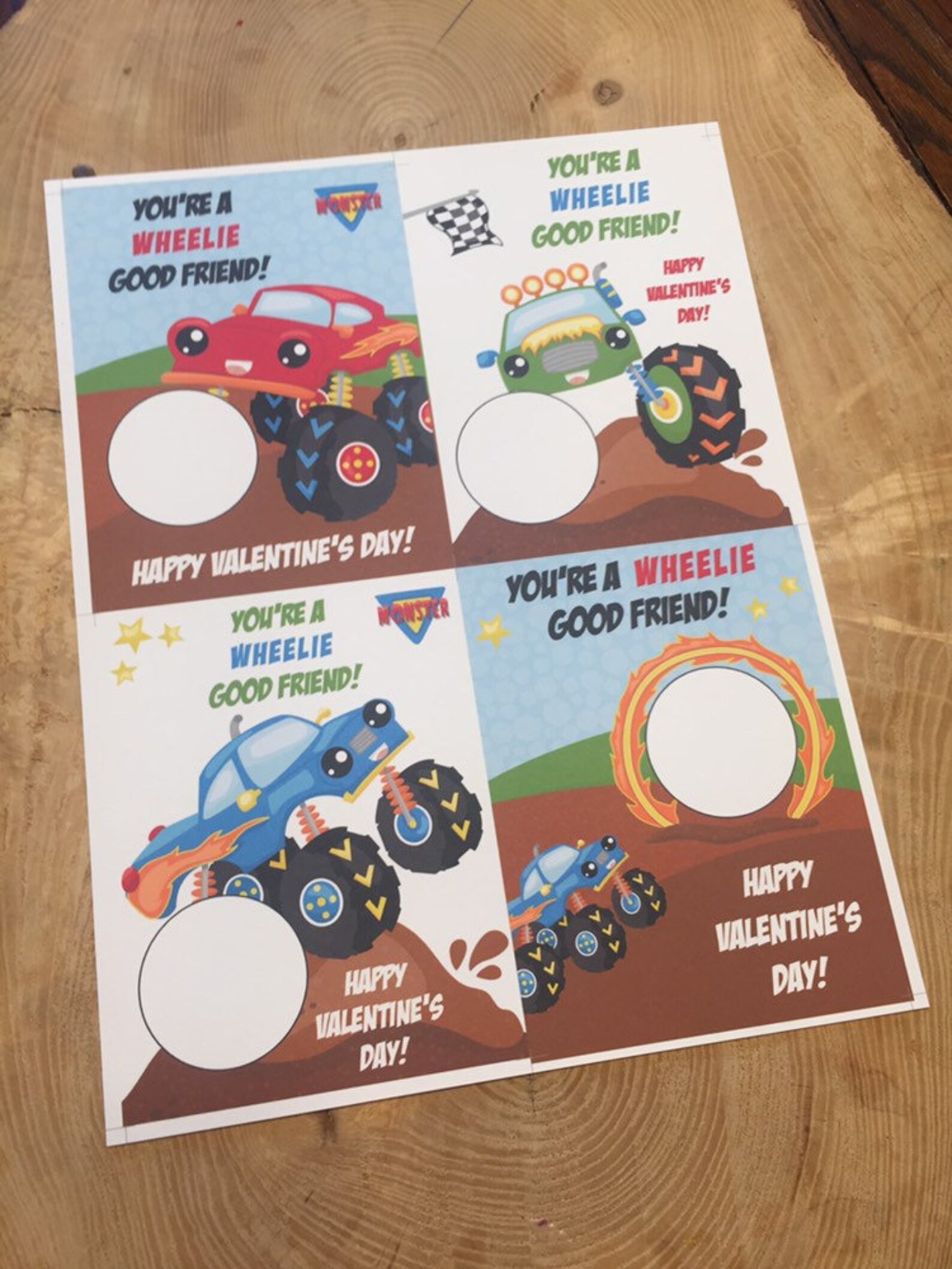 You're a Wheelie Good Friend Monster Truck play doh favor | Etsy