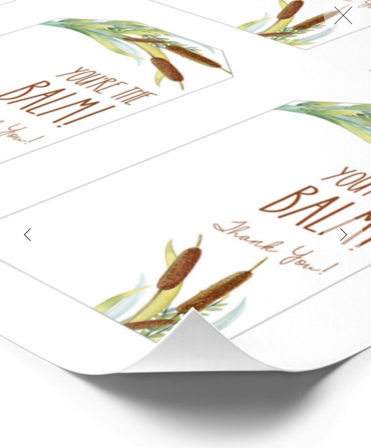 You're the Balm Thank you lip balm gift tag printable | Etsy