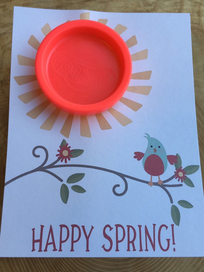 Spring play doh gift card printable teacher student gift | Etsy