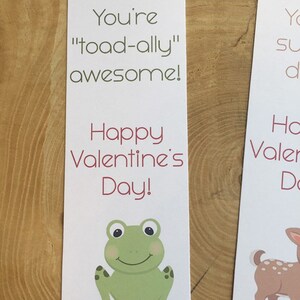 Cute Animals Valentine's Day Bookmarks, Printable, Digital File ...