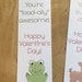 Cute Animals Valentine's Day Bookmarks Printable Digital - Etsy