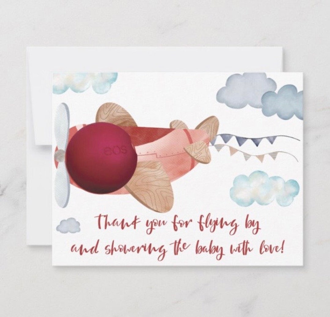 Thanks for Flying by and Showering Our Baby With Love! Airplane Themed ...