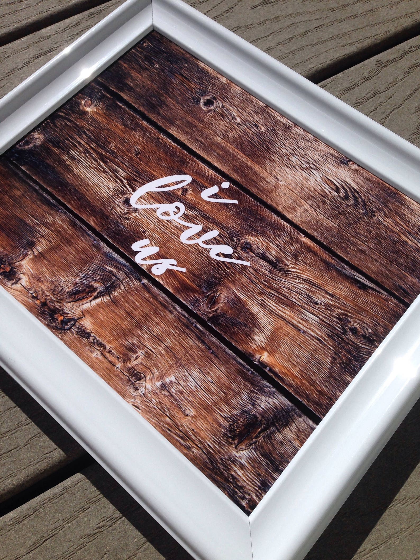 I Love Us 8x10 Inch Printable Set Rustic Wooden Background | Etsy