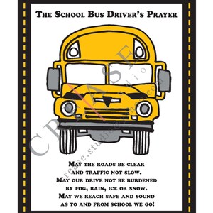 Bus Driver's Prayer 8x10 Printable (Instant Download) - Etsy