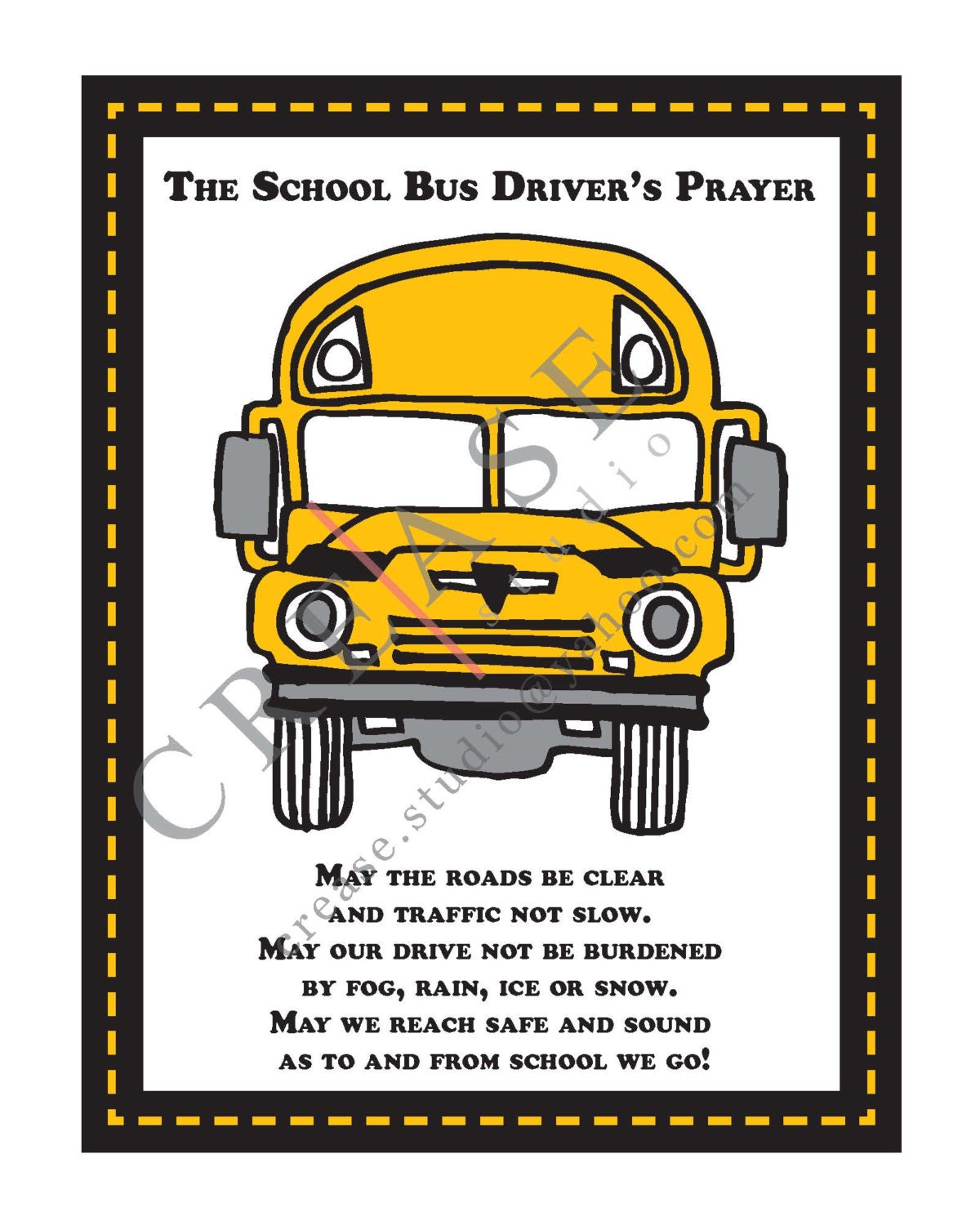 Bus Driver's Prayer 8x10 Printable Instant - Etsy