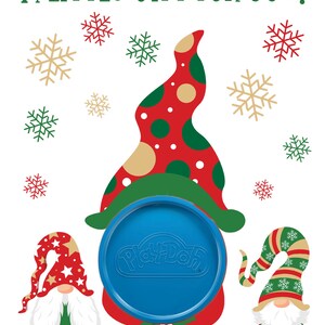 Christmas Gnomes Play Doh Gift Card Printable, a Little Gift for You ...
