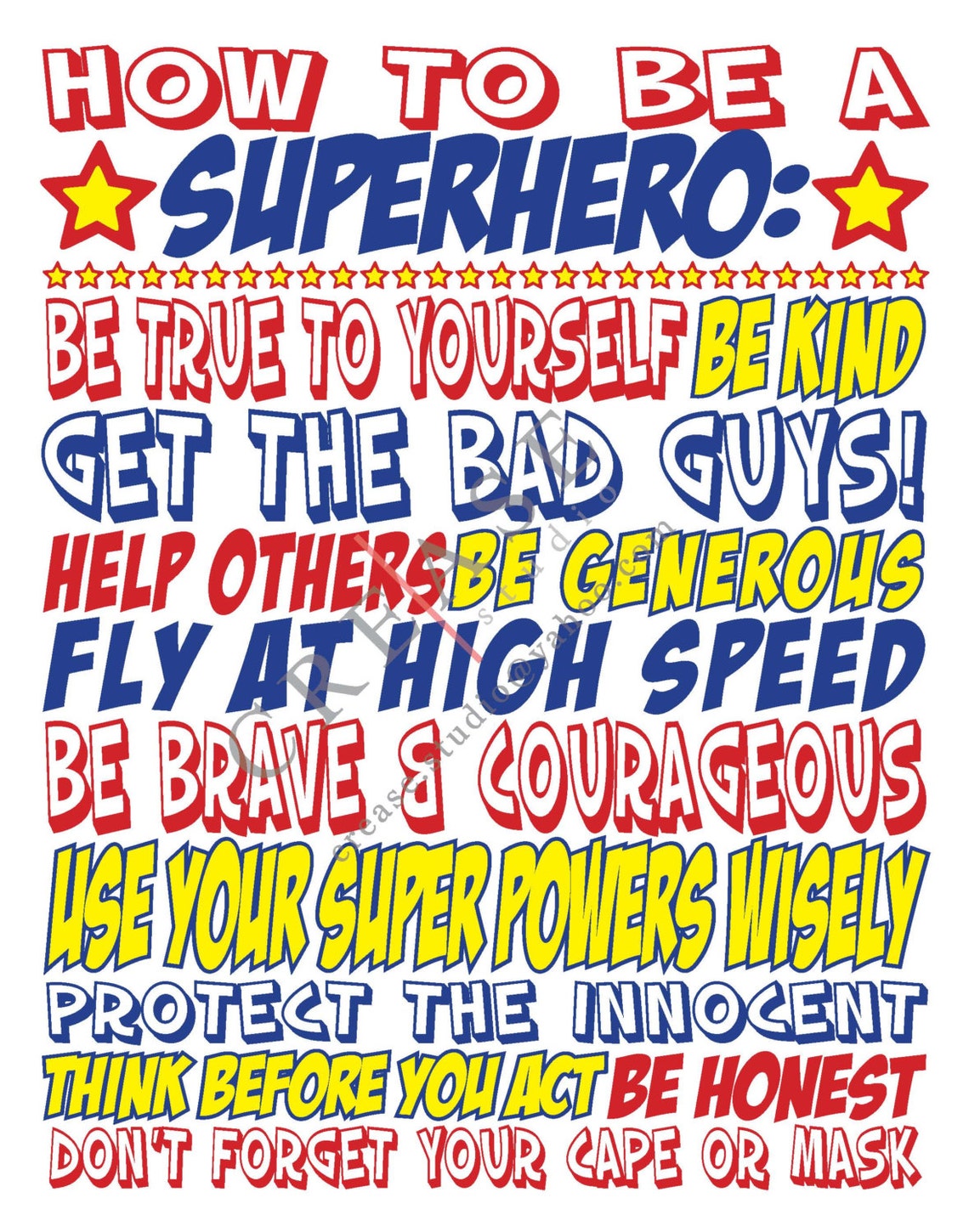 How to Be A Superhero 11x14 Print Instant - Etsy