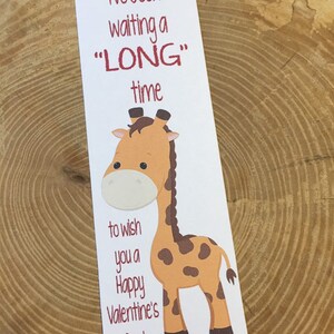Jungle Animals Valentine's Day Bookmarks, Printable, Digital File ...