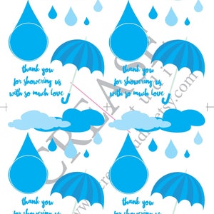 Thank You for Showering Us With so Much Love EOS Lip Balm Favor, Blue ...