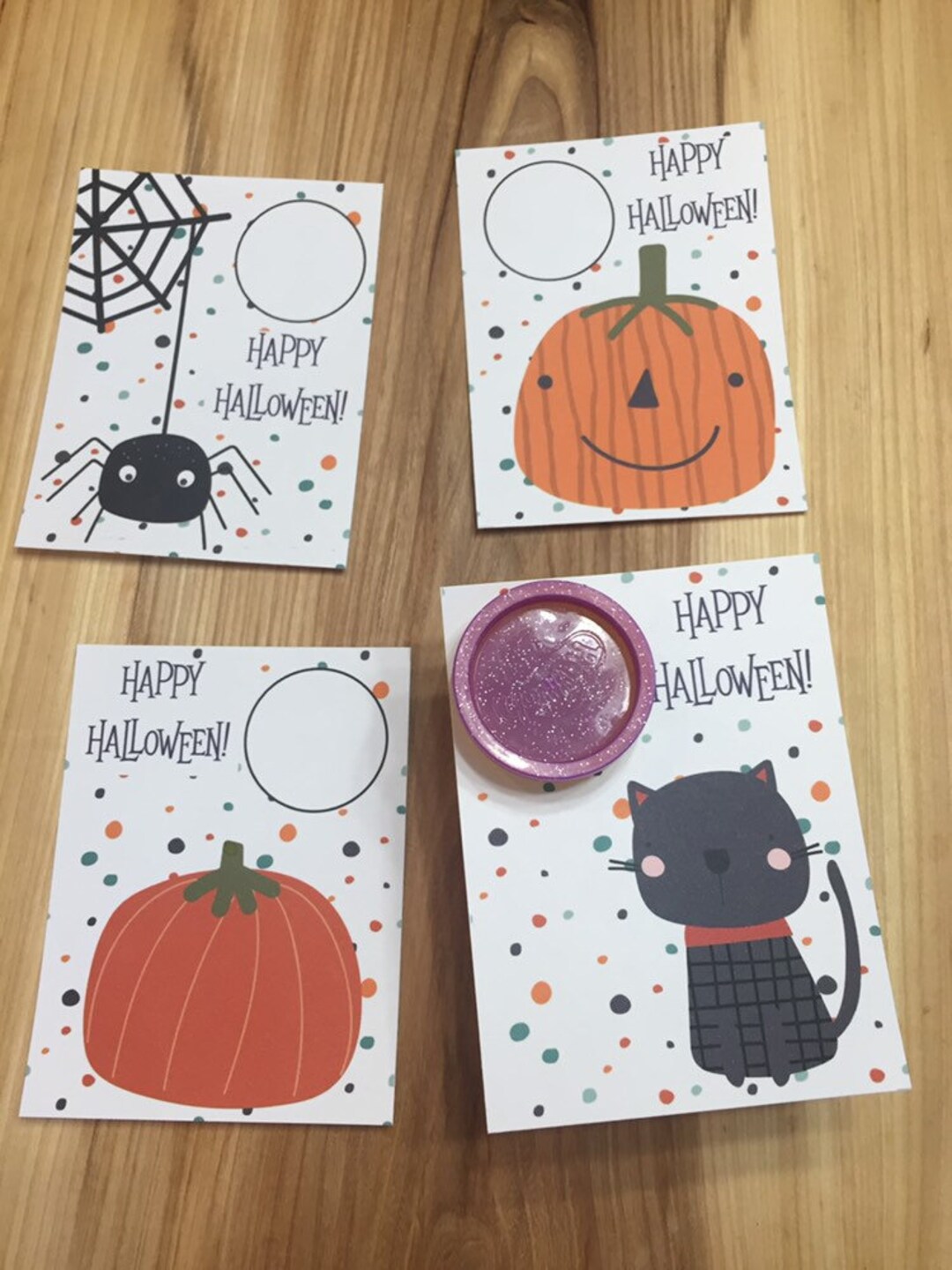 Halloween Play Doh Gift Card Printable: Black Cat, Pumpkin (digital ...
