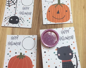 Halloween Play Doh Gift Card Printable Pumpkin Bats Spider | Etsy