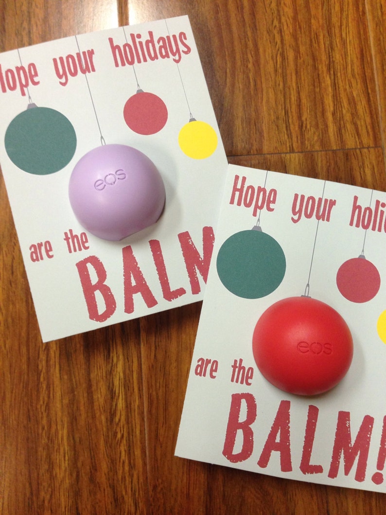 Holiday Christmas Cards/gift Tags for EOS Lip Balm - Etsy Canada