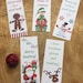 Christmas Bookmarks Elf Santa Reindeer Gingerbread Man - Etsy