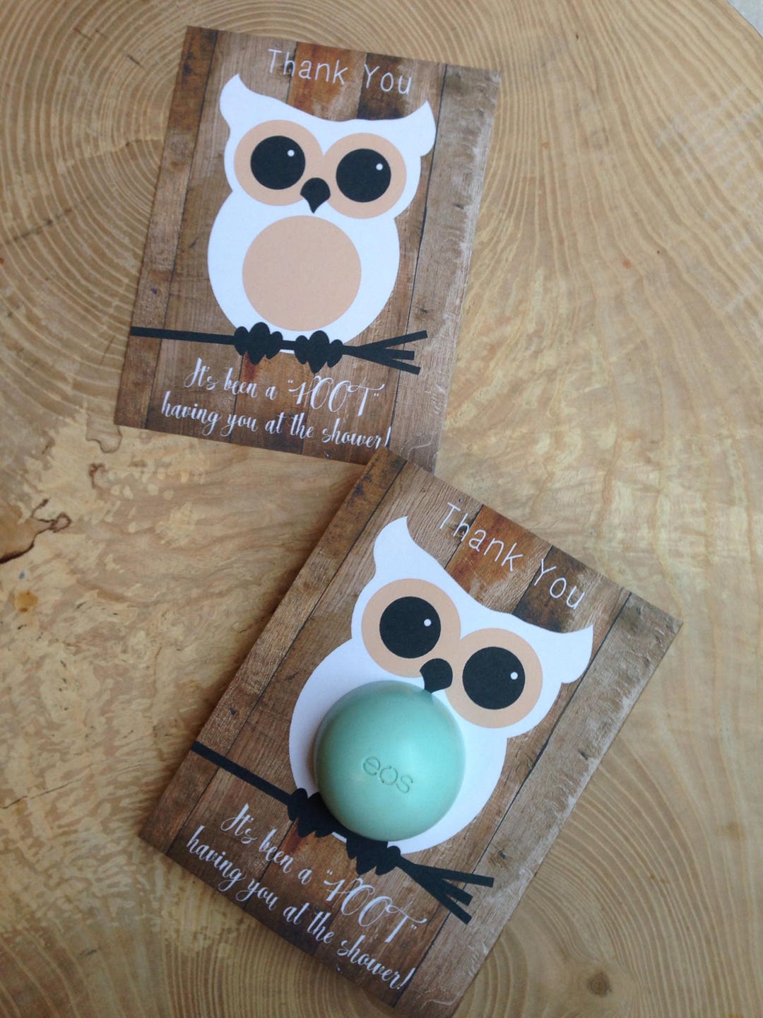 Rustic Owl Themed Baby Shower EOS Lip Balm Party Favor, Honey, Brown ...