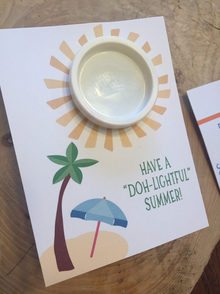 Summer end of the year gift play doh gift card printable | Etsy