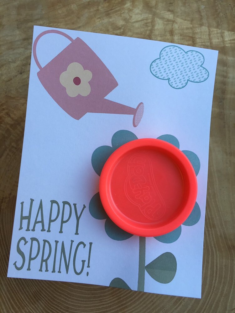 Spring play doh gift card printable teacher student gift | Etsy