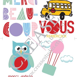 French Teacher Appreciation, Thank You Cards for EOS Lip Balm ...