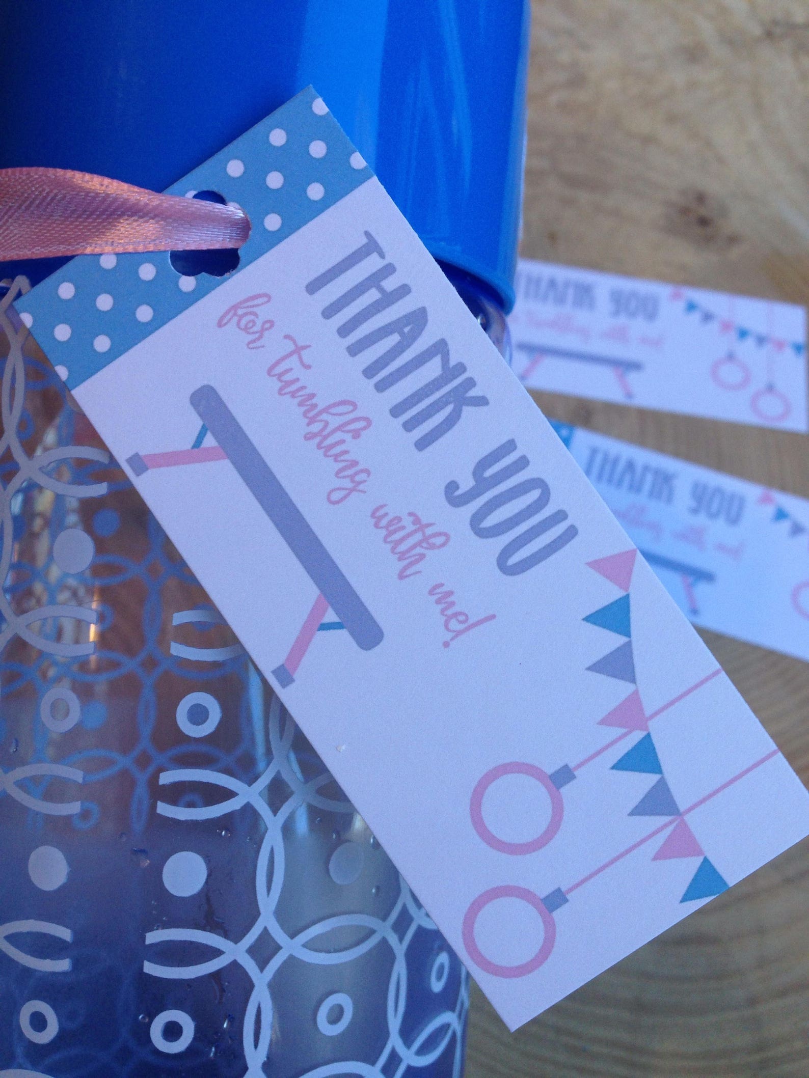 Gymnastics tumbling party invitation and thank you card favor | Etsy