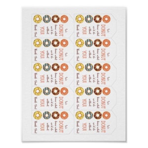 We Donut Know What We'd Do Without You! Thank You Gift Tag Printable ...