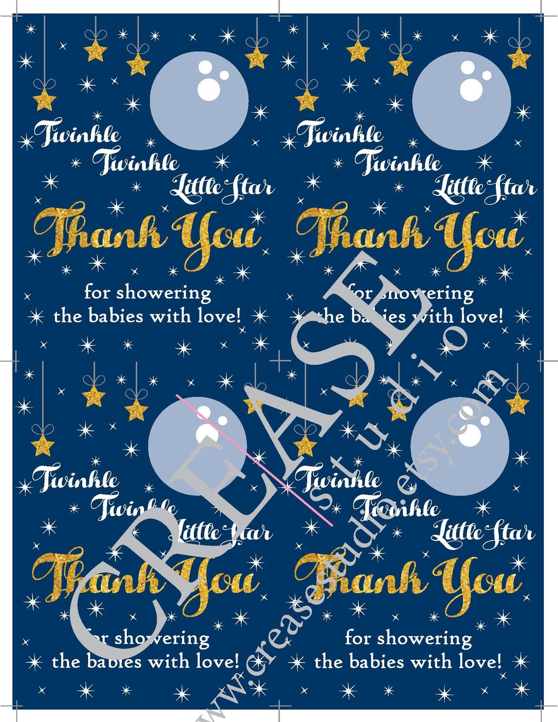 Twinkle Twinkle Little Star Baby Shower Favor Printable EOS - Etsy