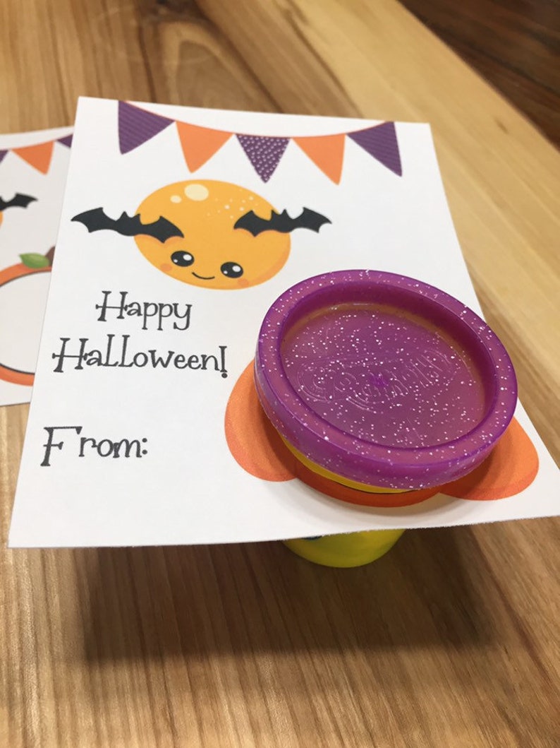 Halloween Play Doh Gift Card Printable Pumpkin Bats Full - Etsy Canada