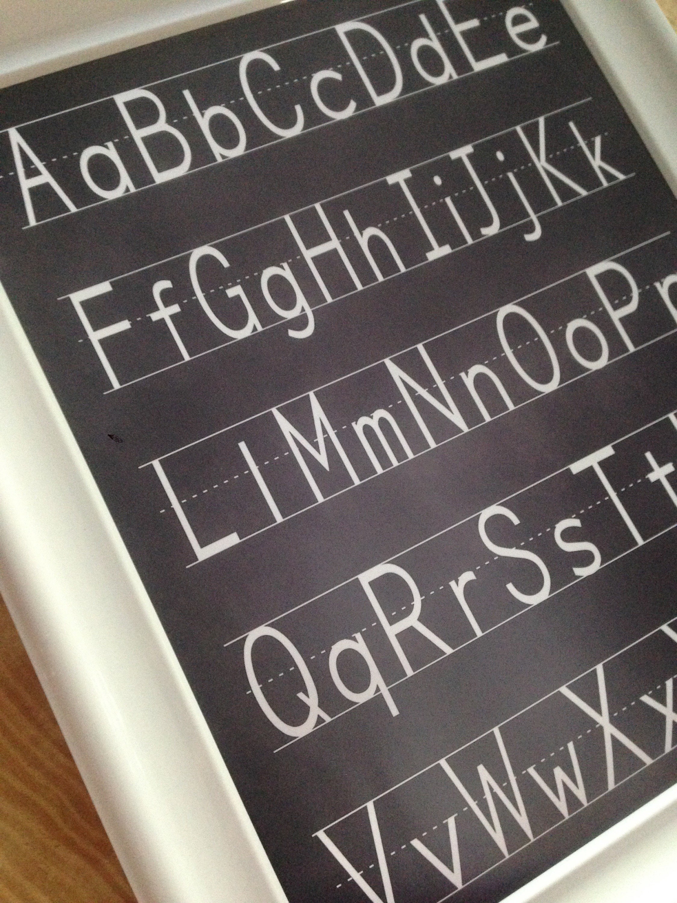 Chalkboard handwriting print 8x10 kids' wall | Etsy