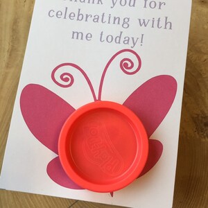 Pastel Butterfly Play Doh Gift Card Printable: Birthday Party Favor ...