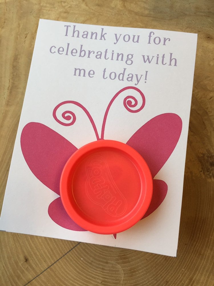 Pastel Butterfly Play Doh Gift Card Printable: Birthday Party Favor ...