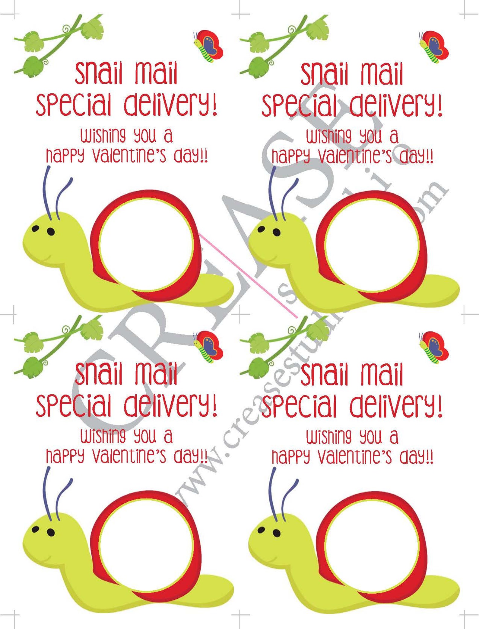 Valentine's Snail Mail Play Doh Gift Card Printable, Special Delivery ...